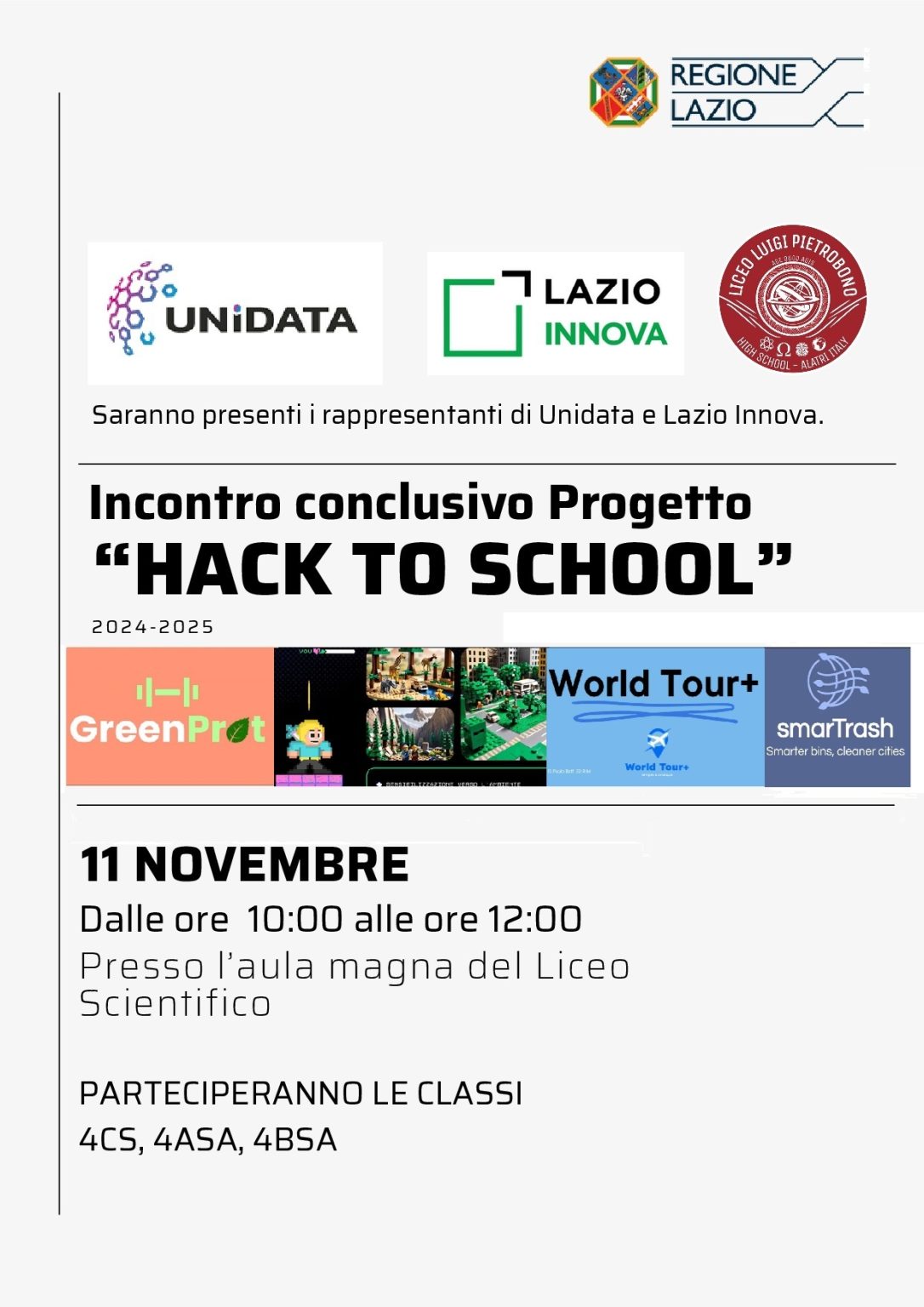 Incontro conclusivo Progetto HACK TO SCHOOL – Liceo "L. Pietrobono ...